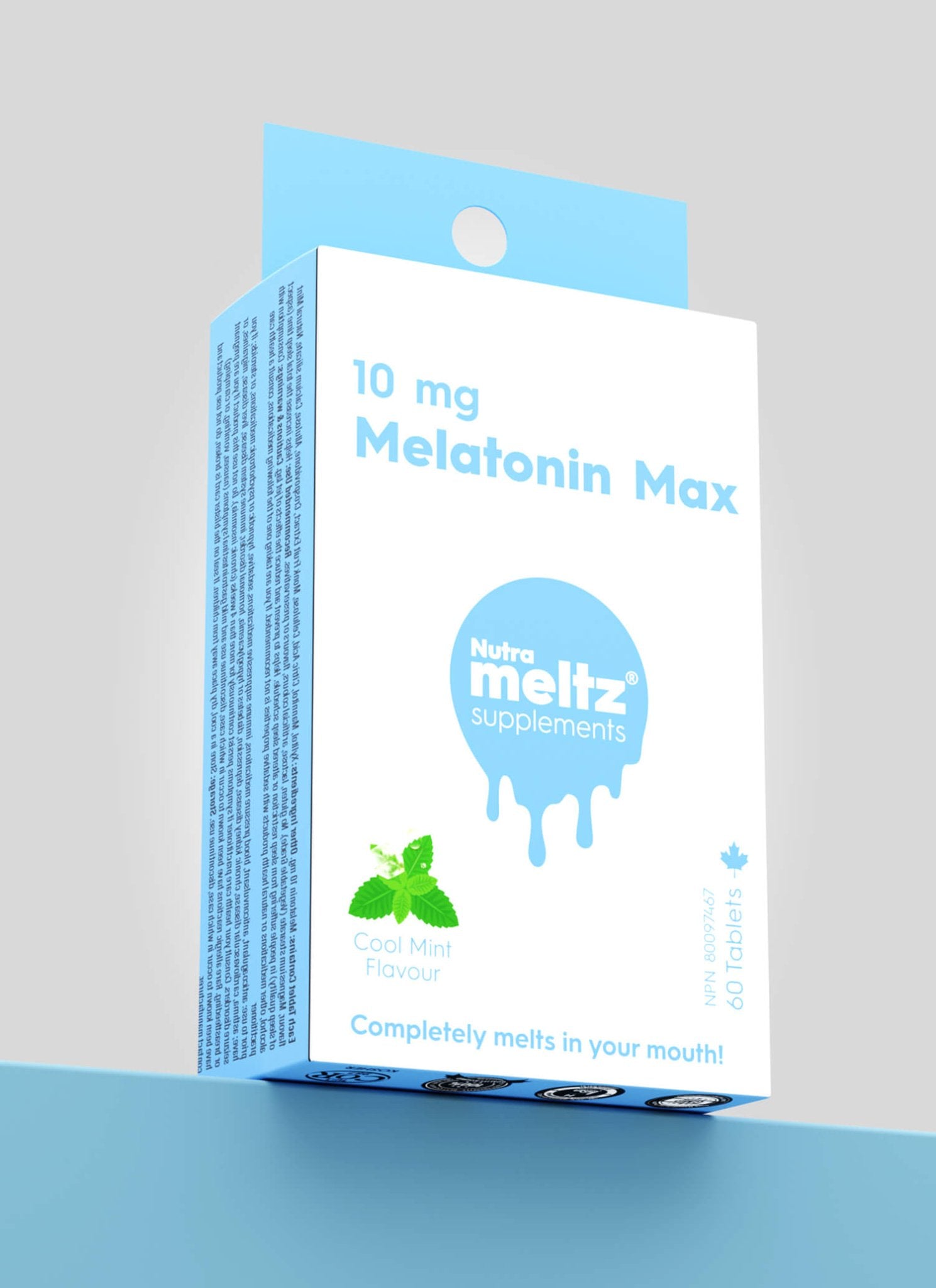 Melatonin Max 10 mg - Sleep Supplement - 60 Dissolving Tablets - Nutrameltz